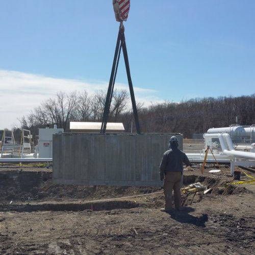 Crane: Demag AC200 (Setting a concrete vault- Albany , NY) - Mullins ...