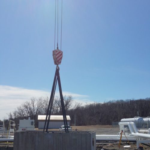 Crane: Demag AC200 (Setting a concrete vault- Albany , NY) - Mullins ...